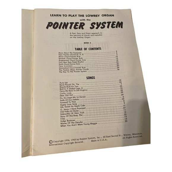 Lowrey | Other | Vintage Pointer System Lowrey Organ Learning Chords ...